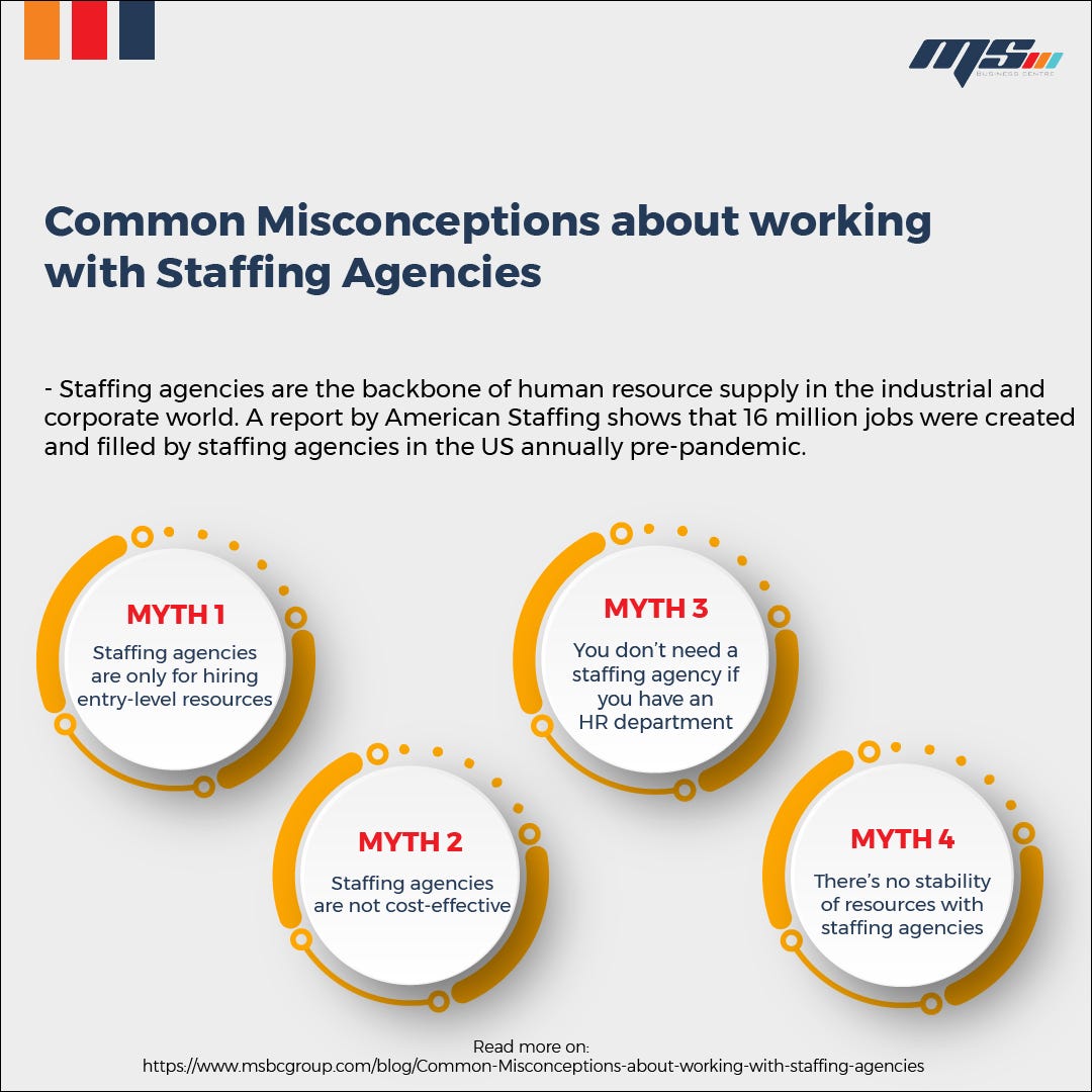 What are some common misconceptions about working with staffing agencies? | by MSBC Group | Medium