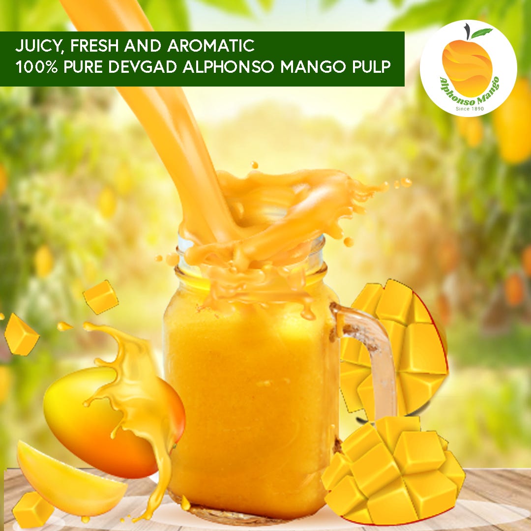 Juicy, Sweet & Delicious Order Alphonso Mango Pulp OnlineJuicy, Sweet ...