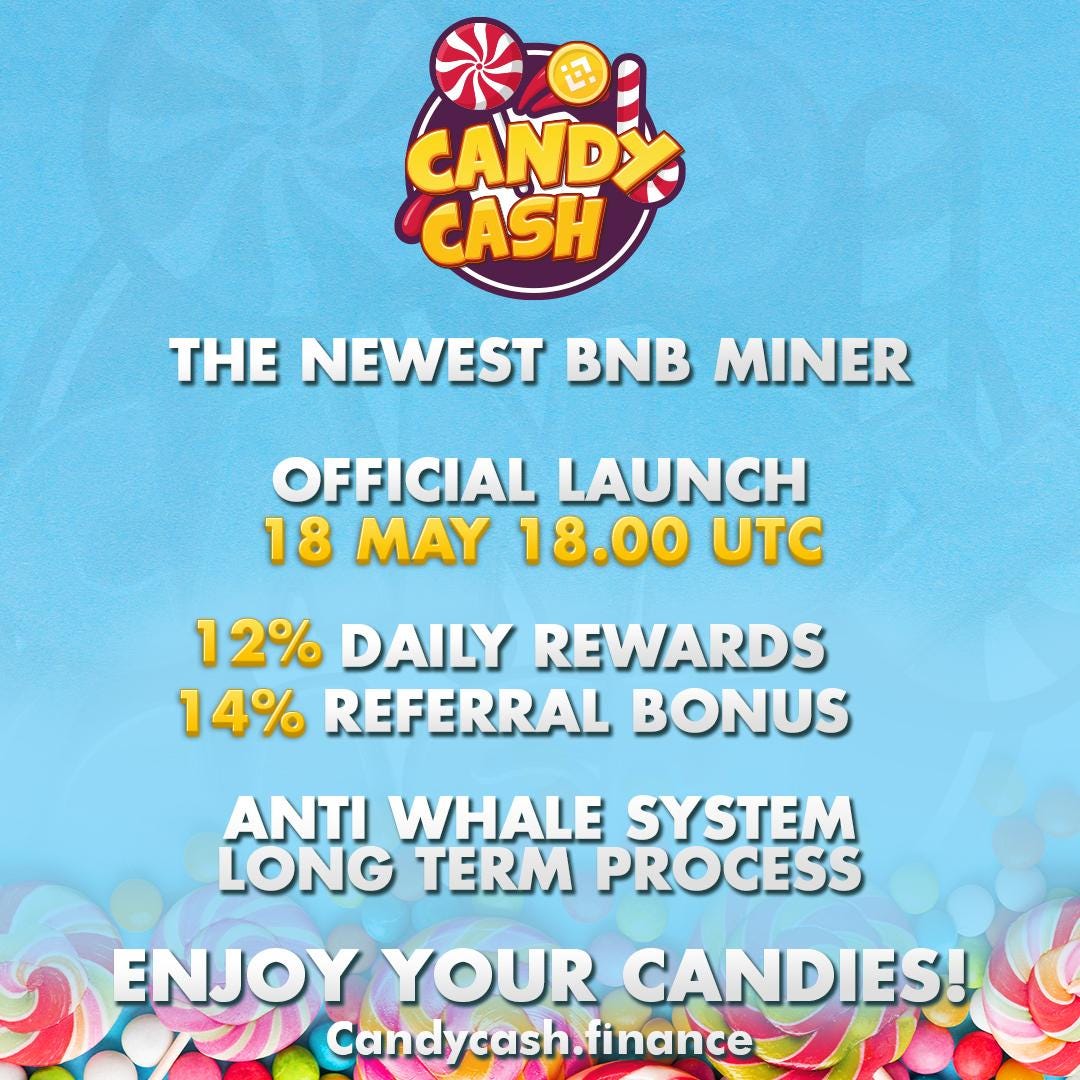 Candy Cash launch the new sweetest Bnb Miner | by Beatrix Carter | Medium