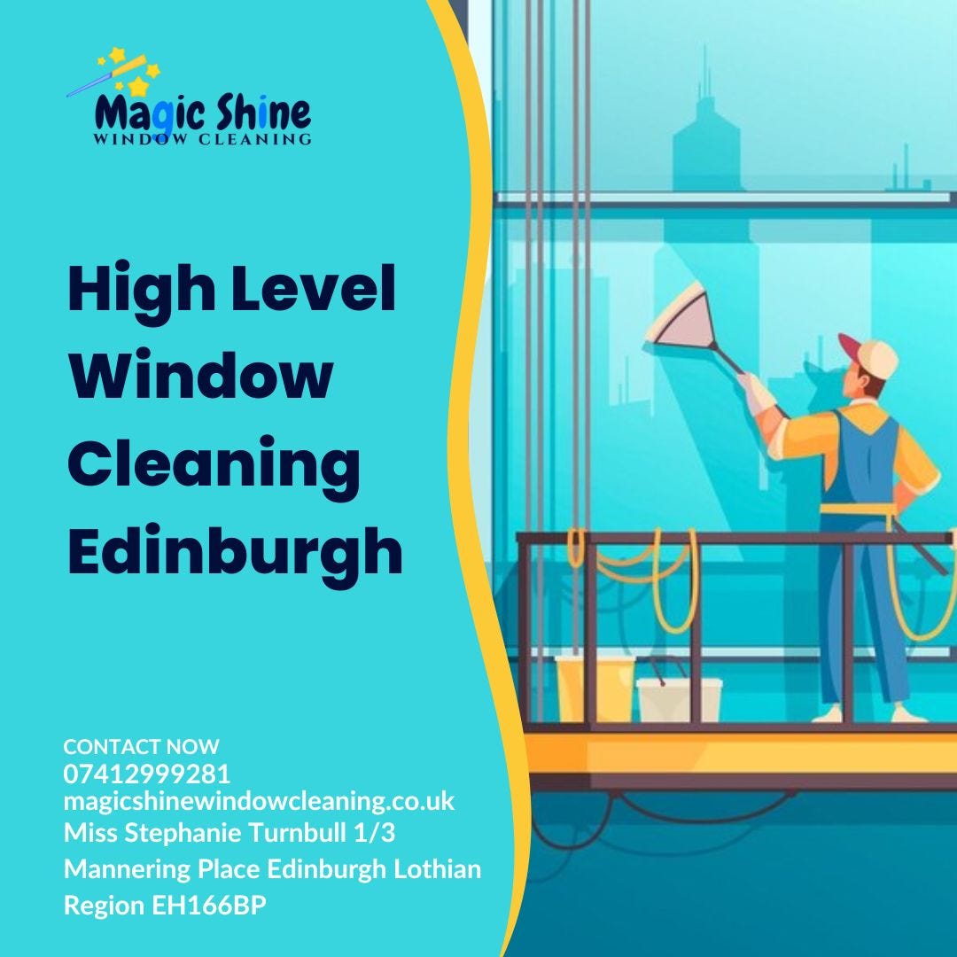 High Level Window Cleaning Edinburgh - Magic Shine Window Cleaning - Medium