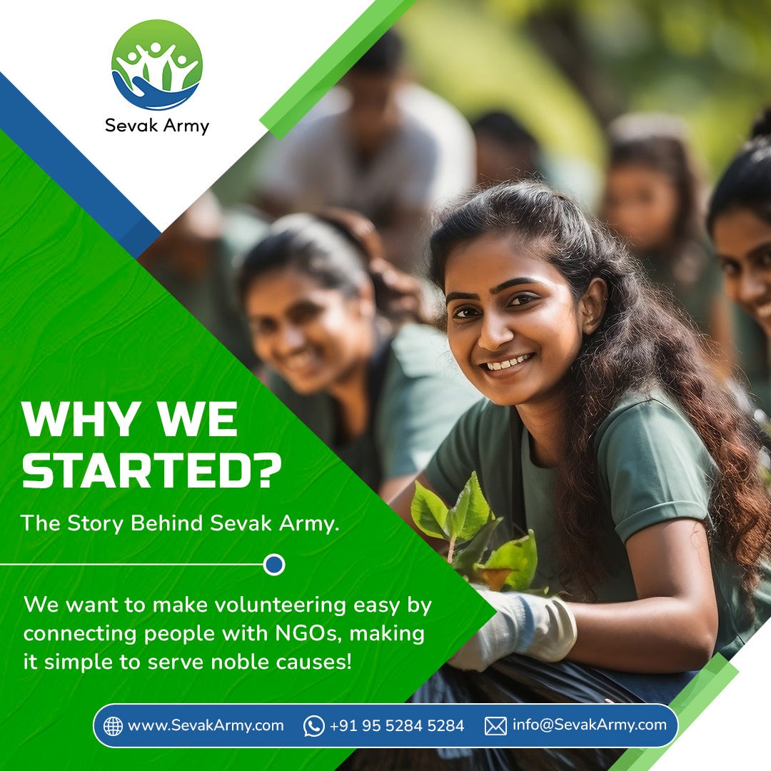 💡 Why We Started: The Story Behind Sevak Army Our mission is to ...