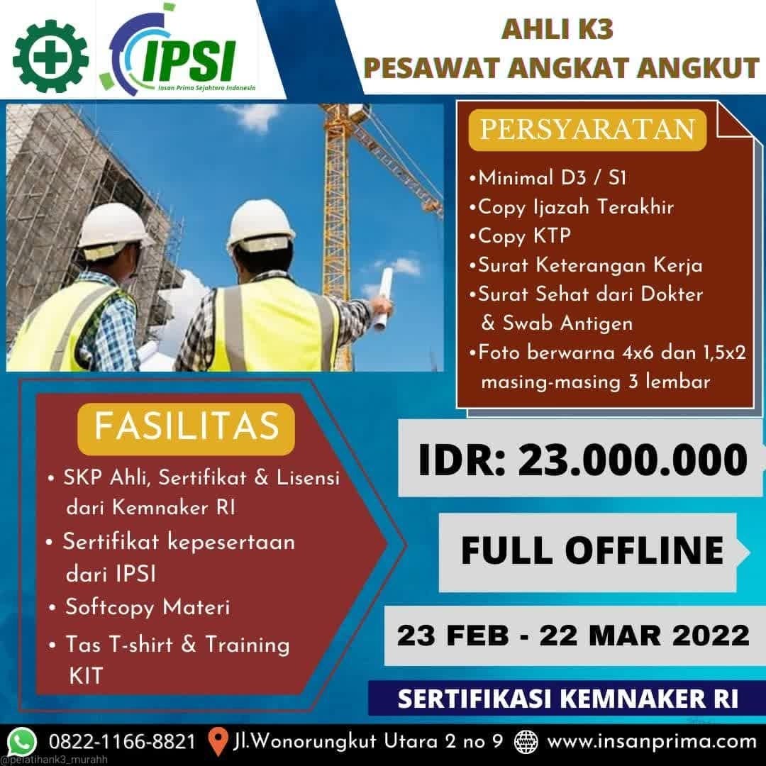 PT Insan Prima Sejahtera Indonesia merupakan PJK3 yang menyediakan jasa ...