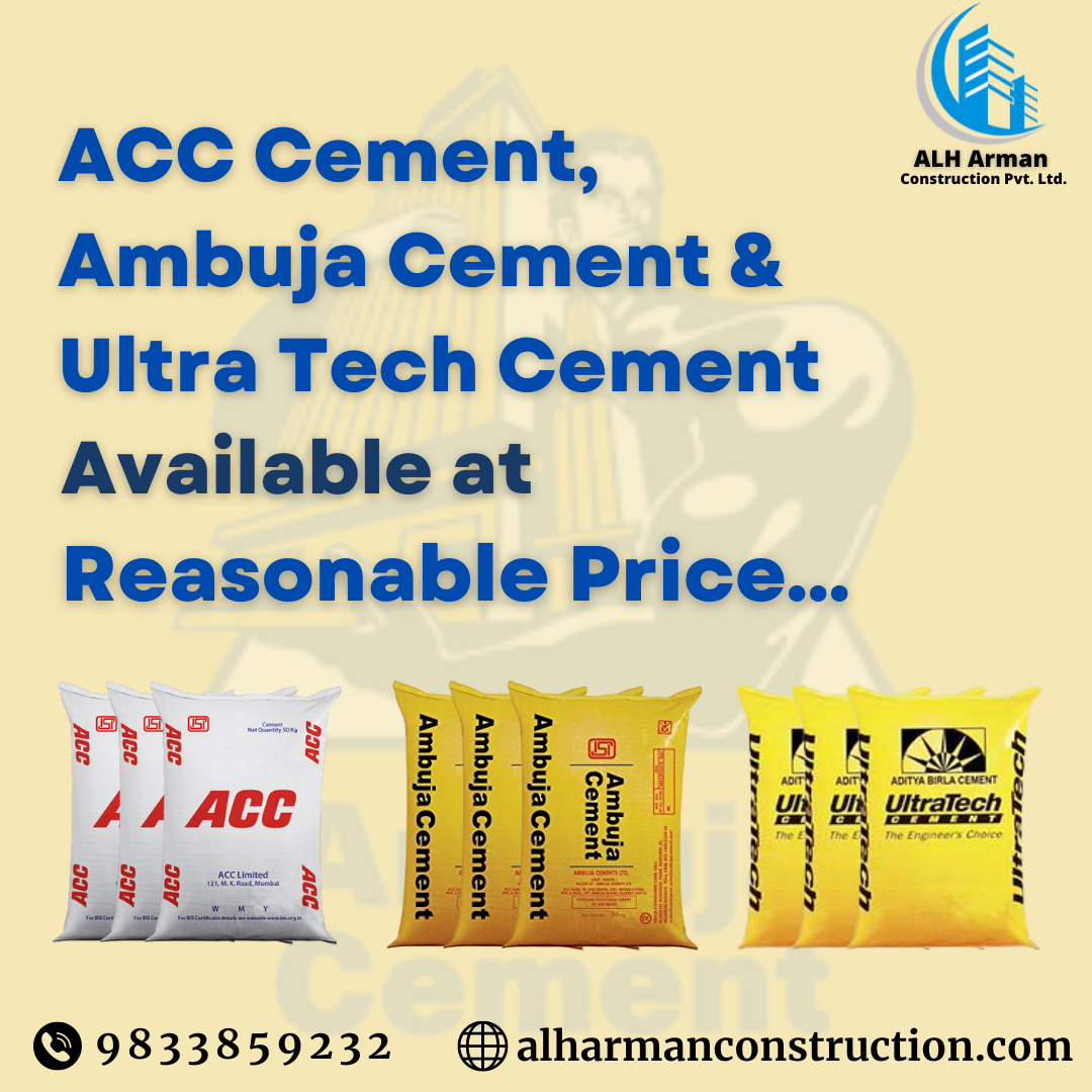 ACC cement Ambuja Cement and Ultra Tech Cement available at Reasonable ...