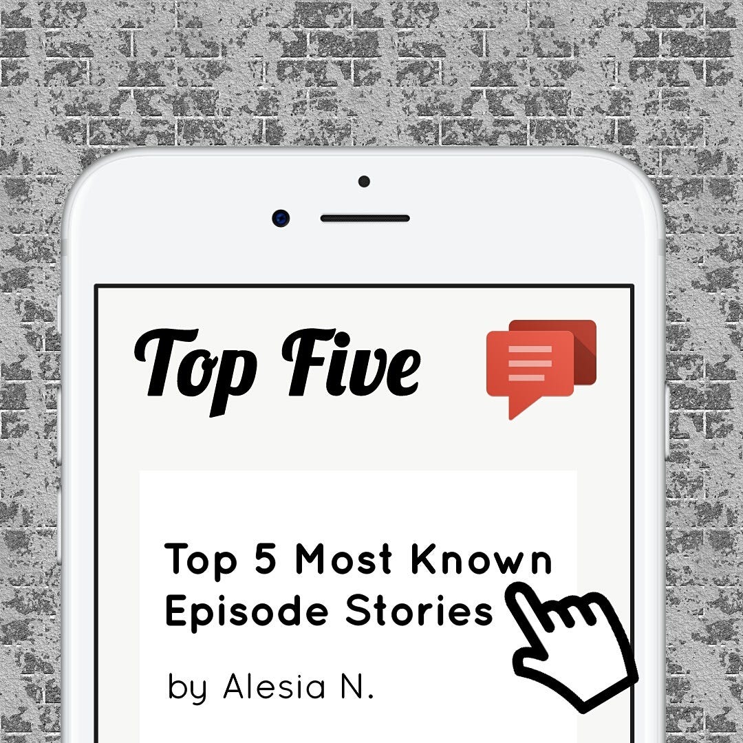 Top 5 Most Known Episode Stories. Written by Alesia N./Aisha A. | by ...