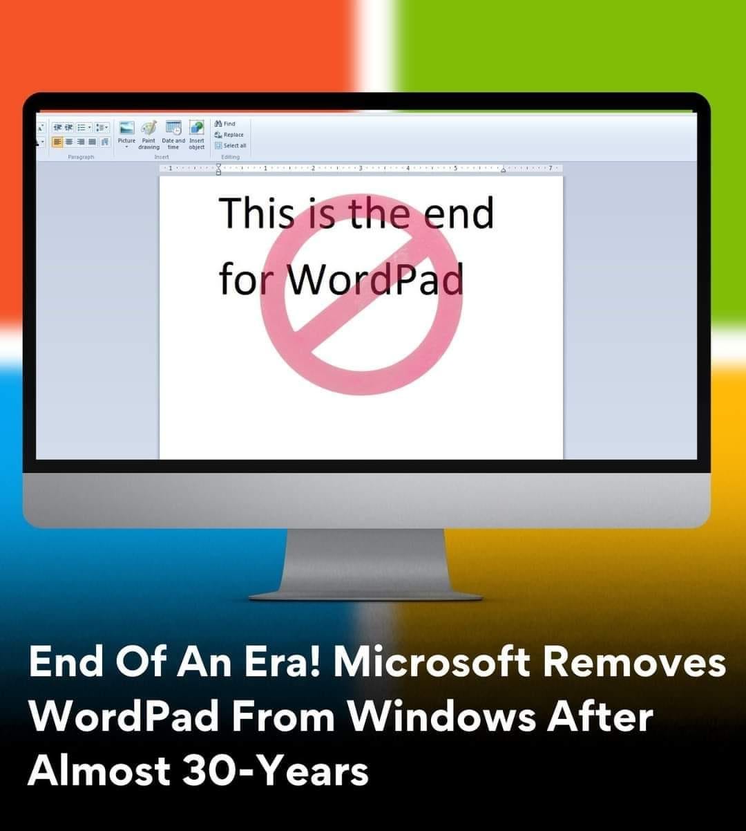 Microsoft has decided to discontinue updates and remove WordPad, the ...