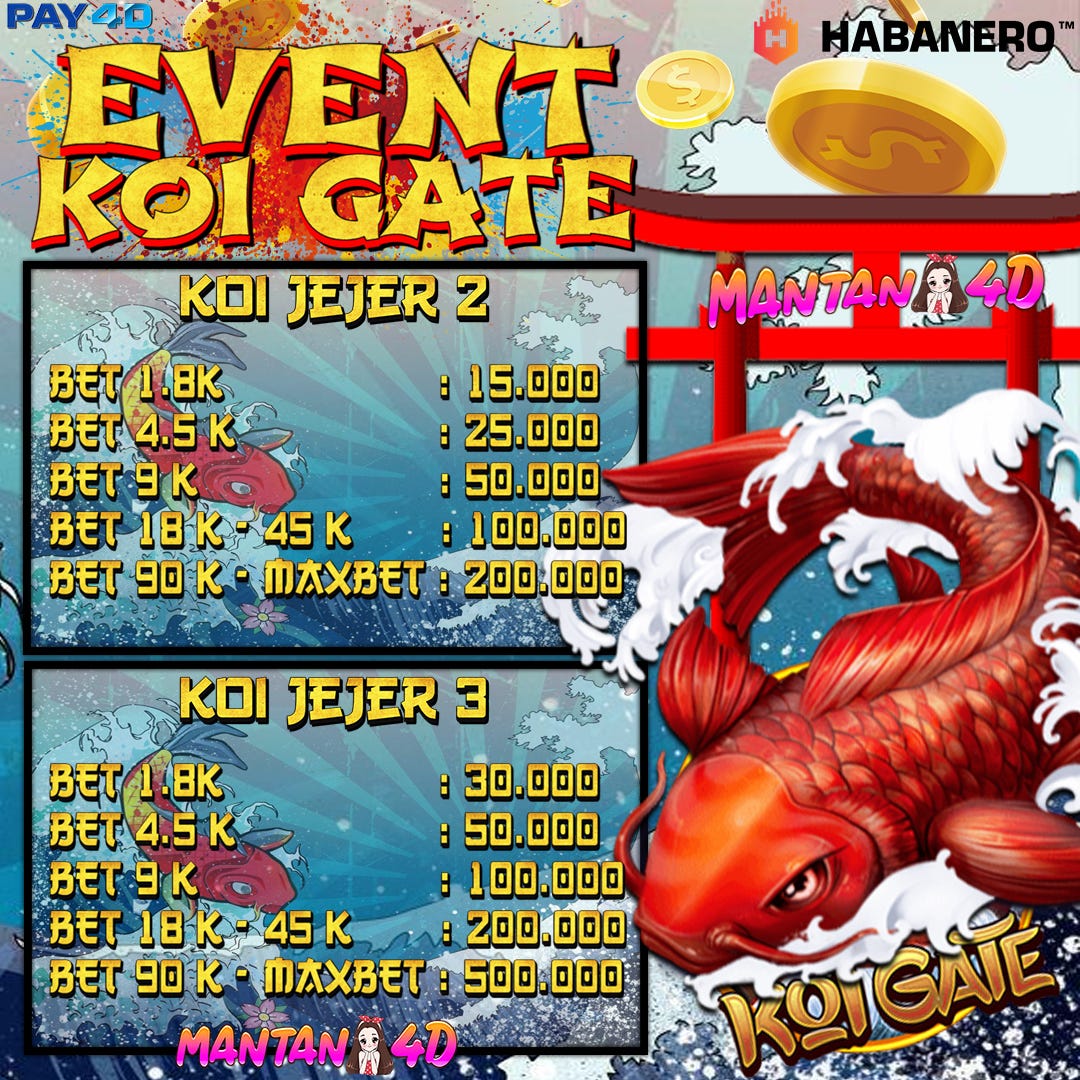 MANTAN4D 🌹Event Bonus Koi Gate Habanero - Seo KeciL - Medium