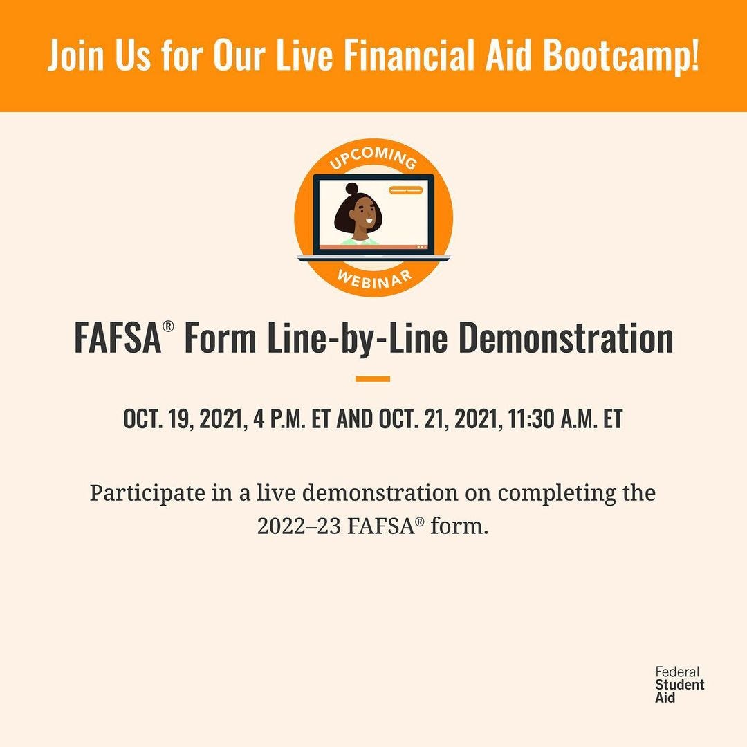 Federal Student Aid: Oct Financial Aid Bootcamp Webinars - NeON Works ...
