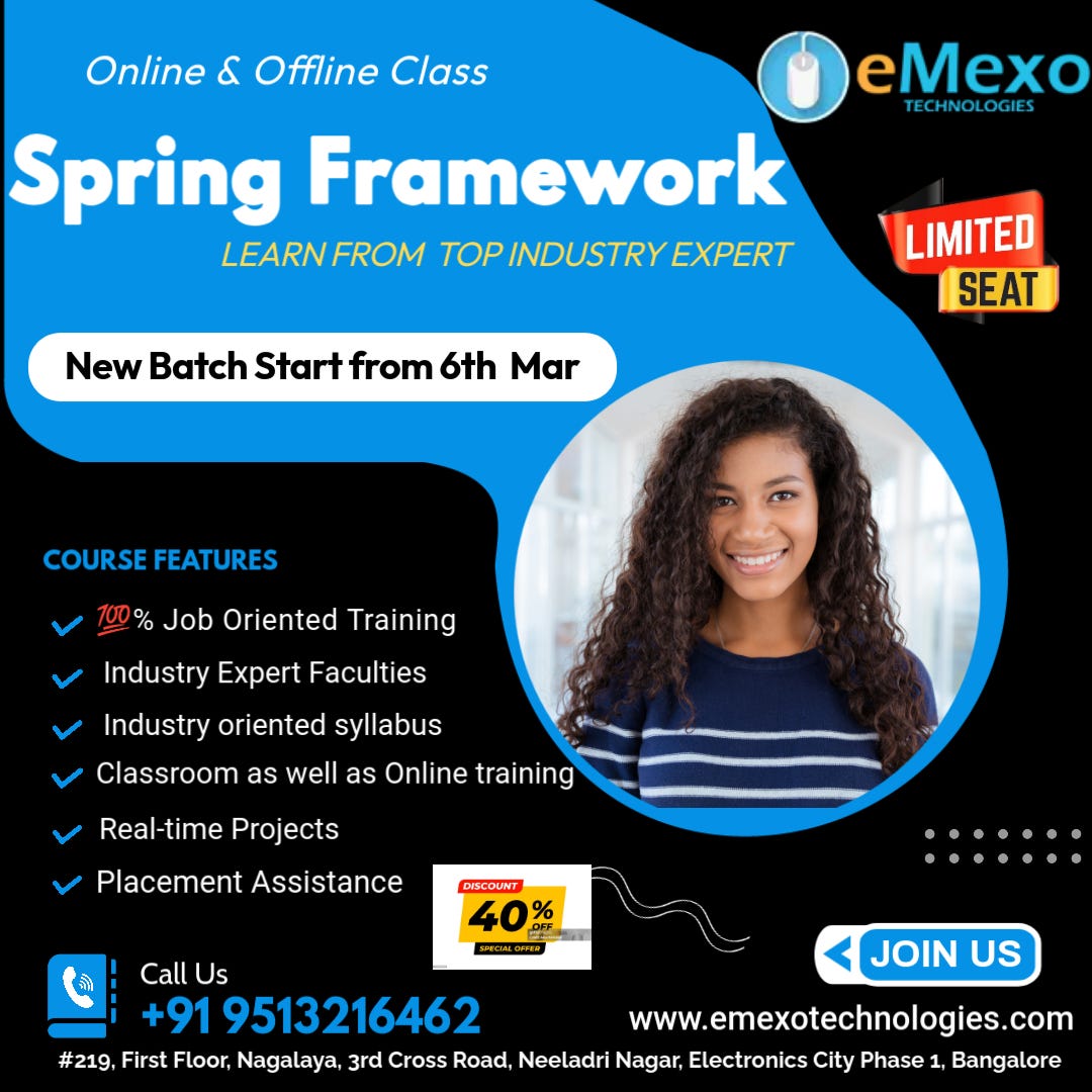 Best Spring Framework Training Institute in Bangalore | by eMexo Technolofies | Mar, 2025 | Medium