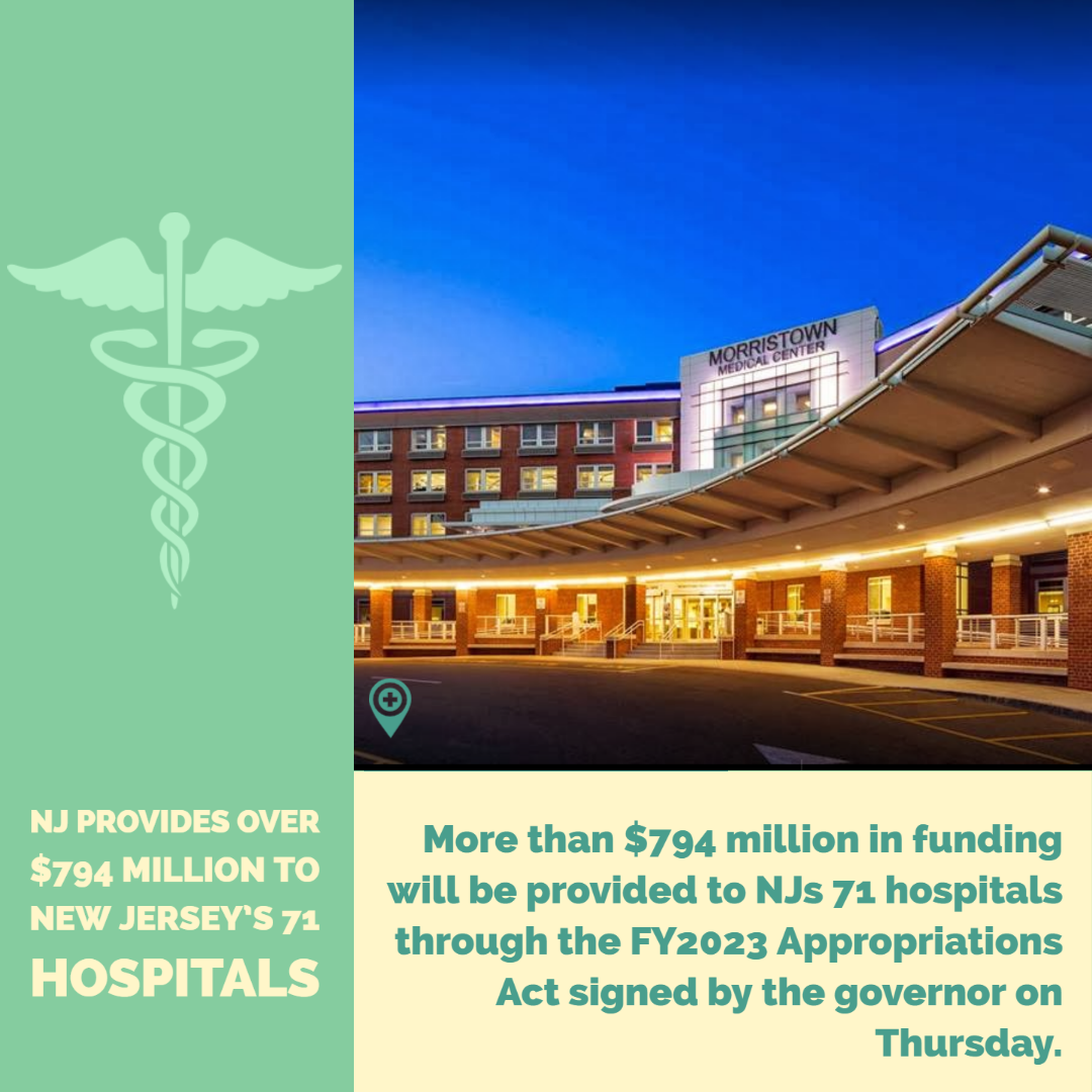 NJ Provides Over $794 Million to New Jersey’s 71 Hospitals | by ...