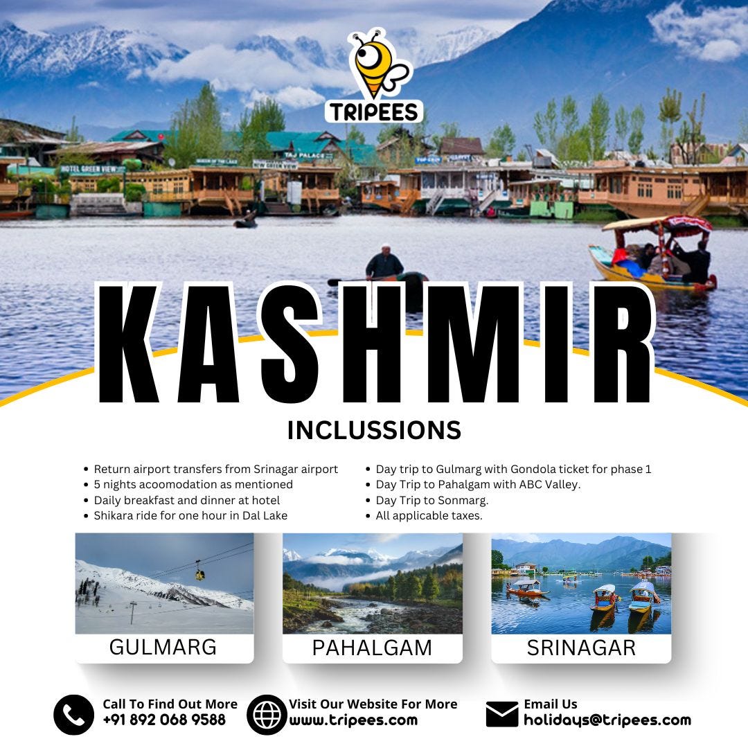 Kashmir Holiday Tour Package. - Tripees Holidays - Medium