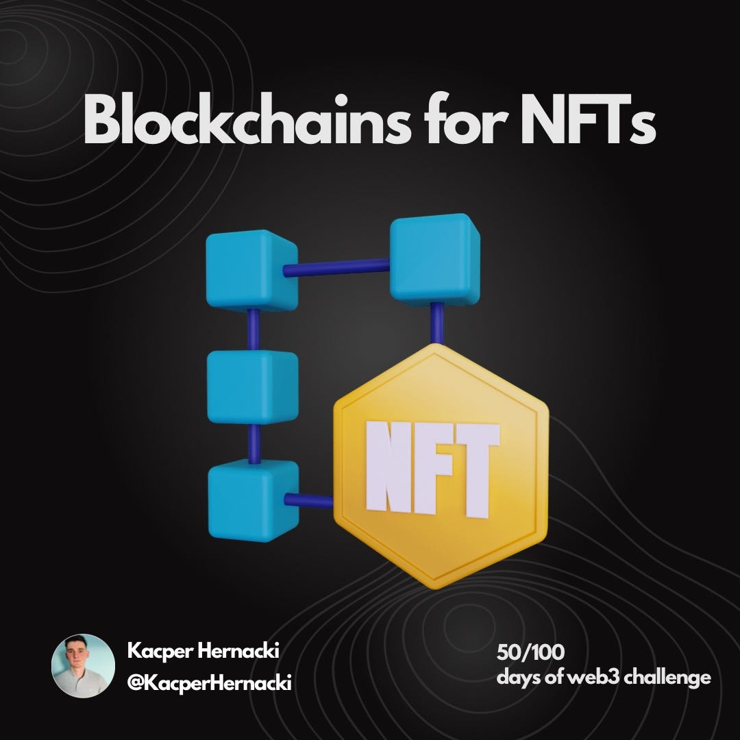 Blockchains for NFTs. Many NFTs creators have to decide what… | by Kacper Hernacki | Medium