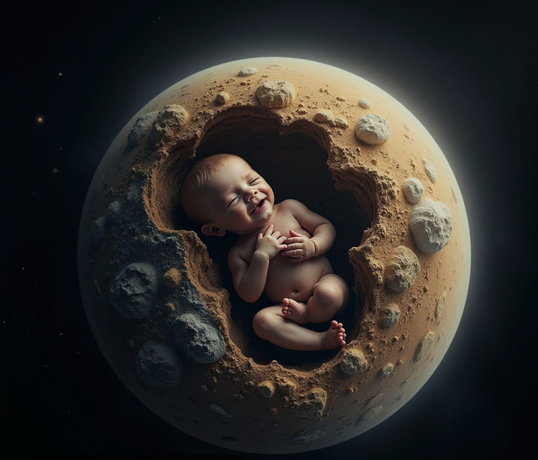 Babies born on earth Tiny hands, a button nose, Eyes that sparkle, joy ...
