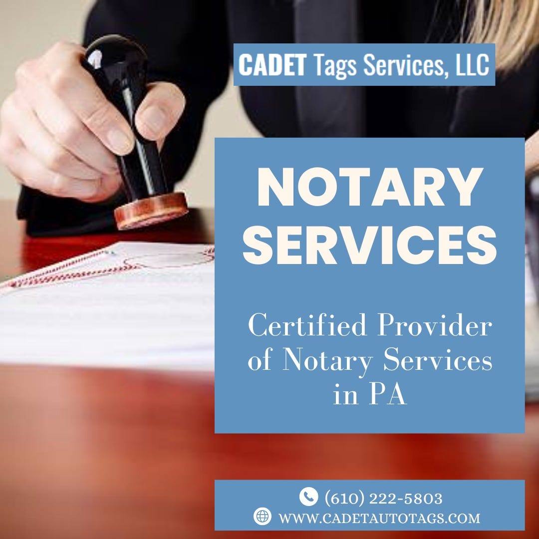 Best Notary Services in Reading PA - cadet tagsservices - Medium