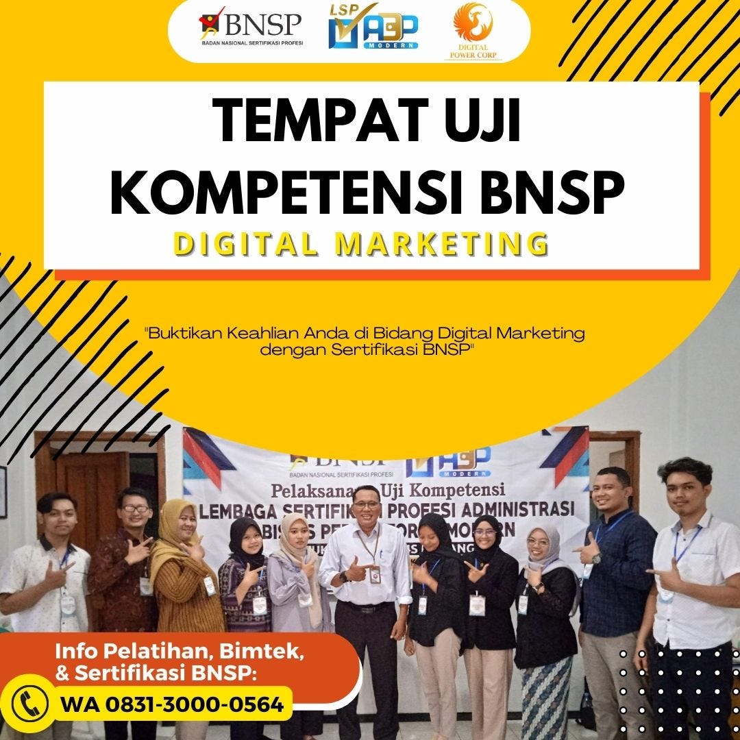 TERBESAR, WA 0831–3000–0564, Sertifikasi BNSP Digital Marketing Yang Baik Dan Benar Batang | by ...