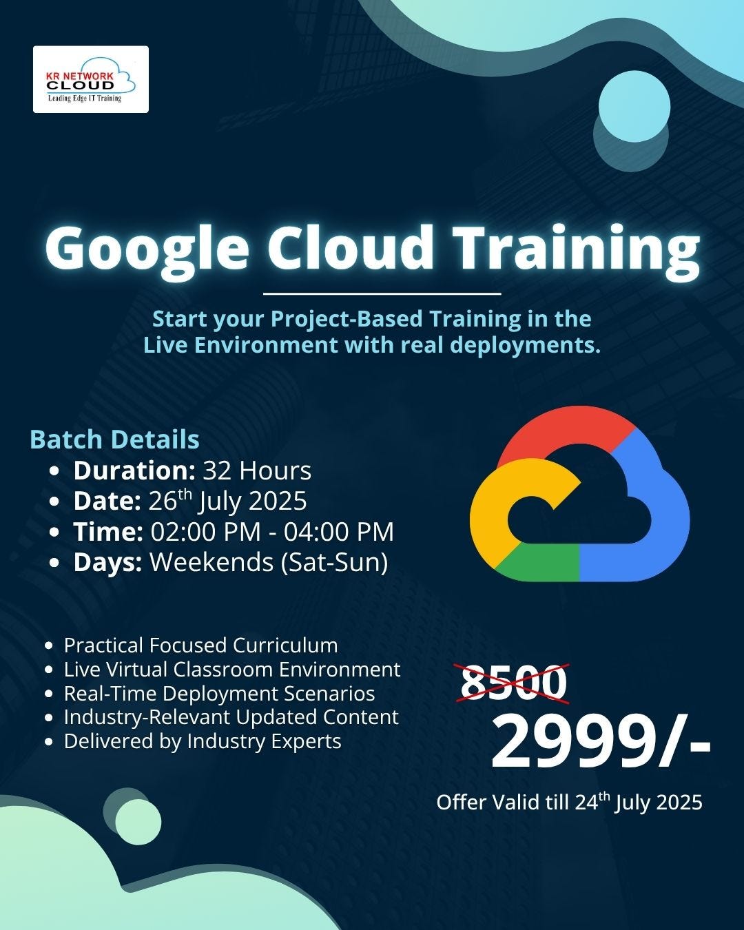 Master Google Cloud with Hands-On Training — Now at Just ₹2999/-! | by KR Network Cloud ...