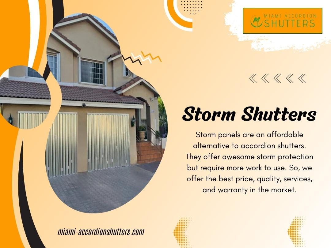Storm Shutters. Choosing the Right Hurricane Shutters… | by Miami Accordion Shutters - Hurricane ...