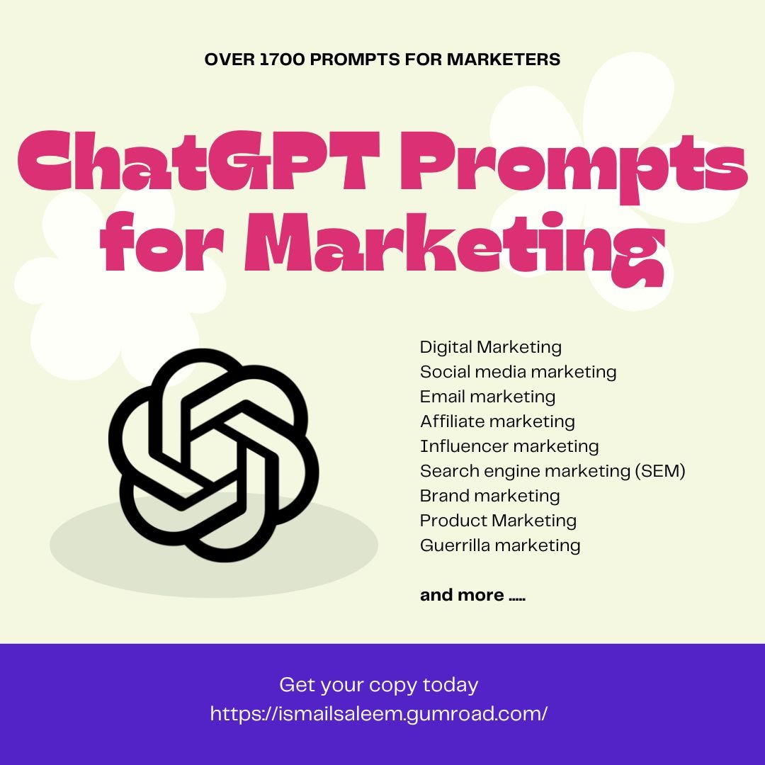 ChatGPT Prompts for Marketing: Enhancing Marketing Strategies with ChatGPT | by Hams AI Tech ...