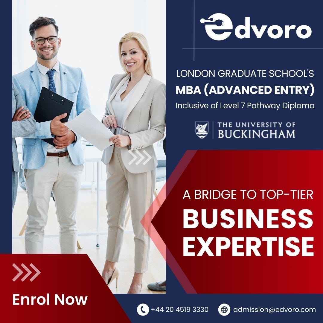 Enrol now in the MBA (Advanced Entry) program ! - Edvoro - Medium