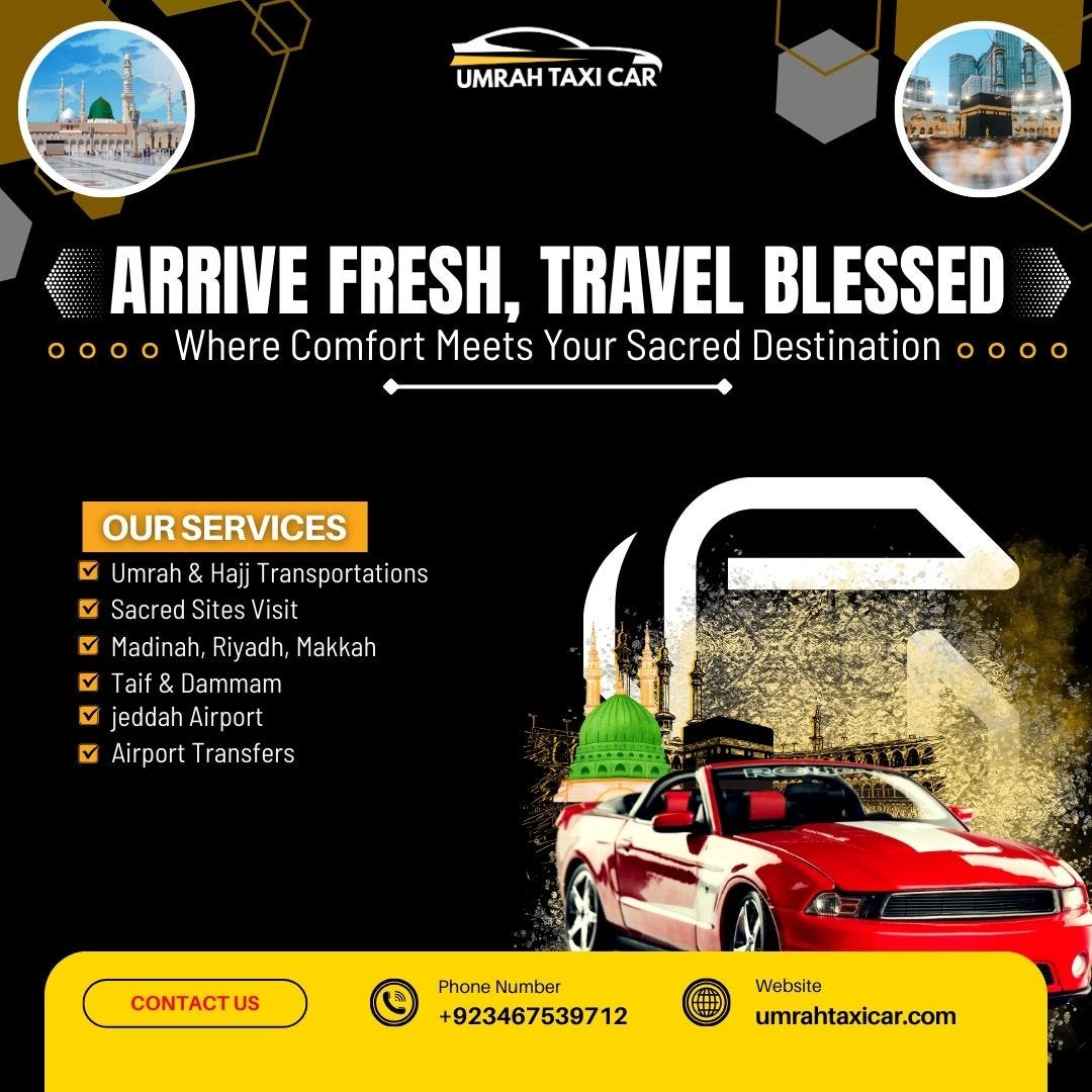 Arrive Fresh, Travel Blessed with Umrah Taxi Car - UMRAHTAXICAR - Medium