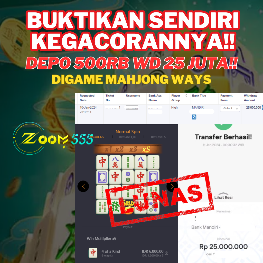 zoom555Bukti Kemenangan 𝐙𝐎𝐎𝐌𝟓𝟓𝟓 DEPO 500rb WEDE 25JT!! - zoom555 - Medium