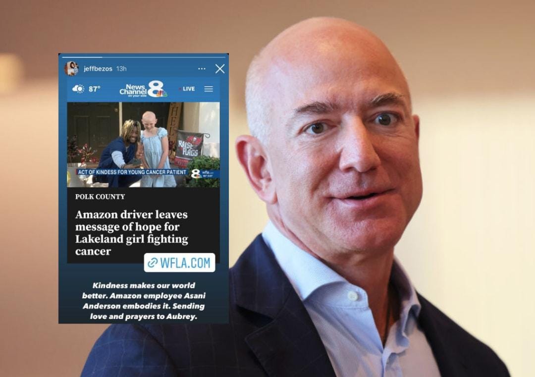 Amazon driver leaves ‘kind’ message for girl fighting cancer in US ...