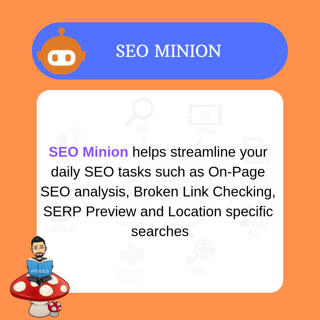 *SEO chrome extension for your daily SEO tasks* 🌟 What is SEO Minion ...