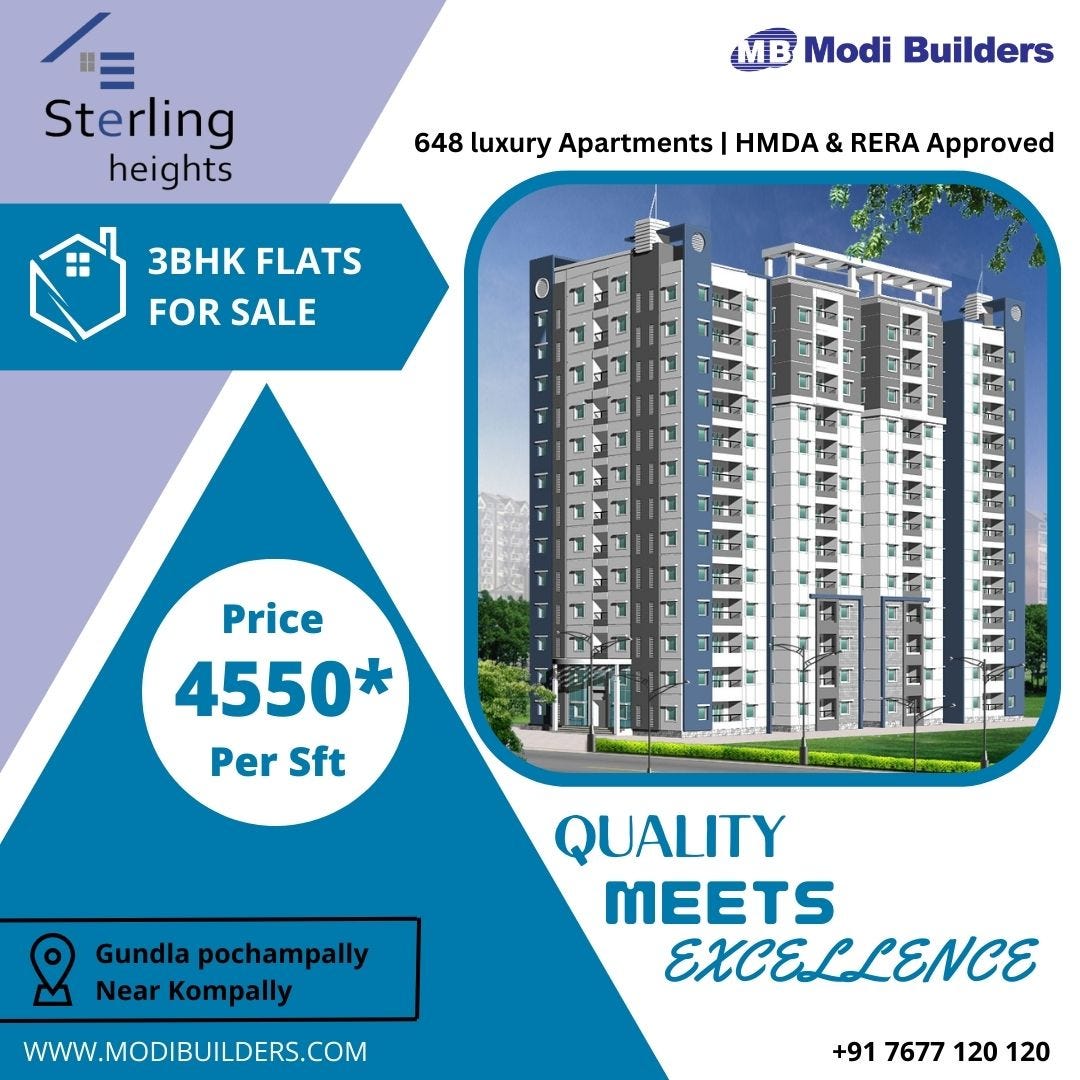 2 bhk apartments in Hyderabad. Are you in search of your dream home in… | by Modibuilders | Feb ...