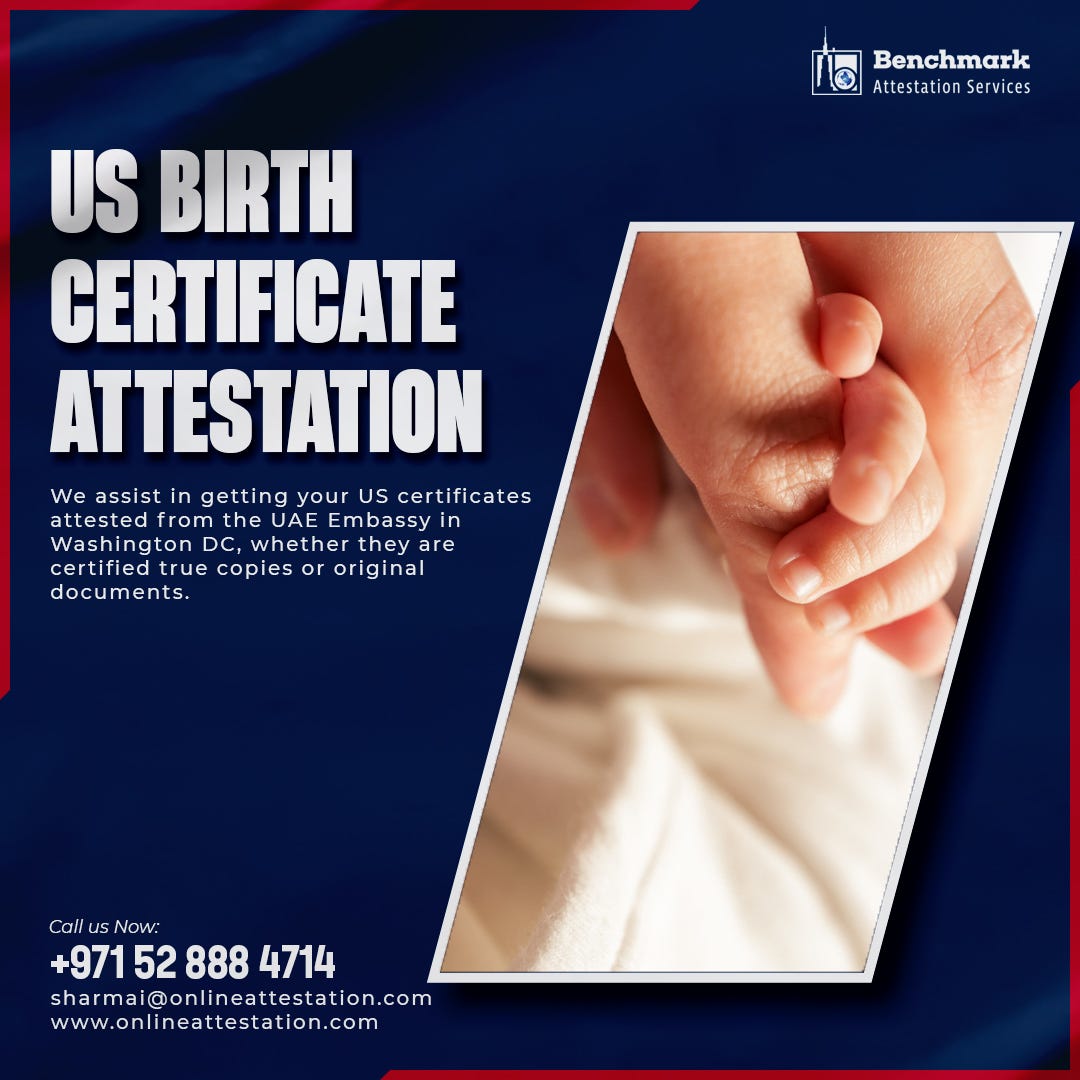 US Birth Certificate Attestation - Benchmarkdocumentservices - Medium