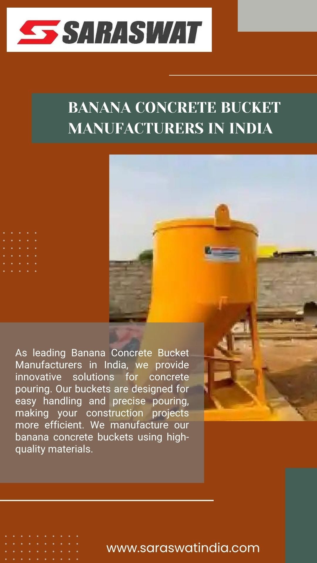 Banana Concrete Bucket Manufacturers In India | by Saraswat Equipments ...