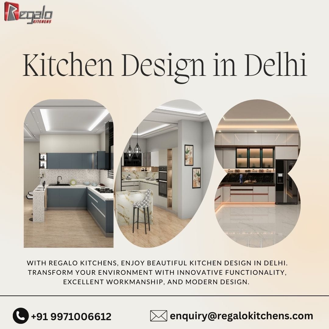 Kitchen Design In Delhi - Regalo Kitchens - Medium