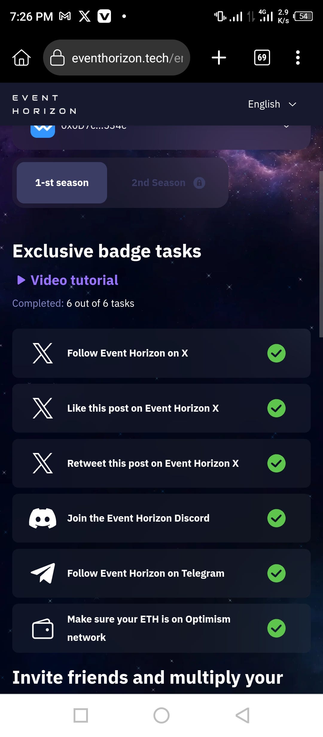 EVENT HORIZON: Collect achievement badges and get privileged early ...