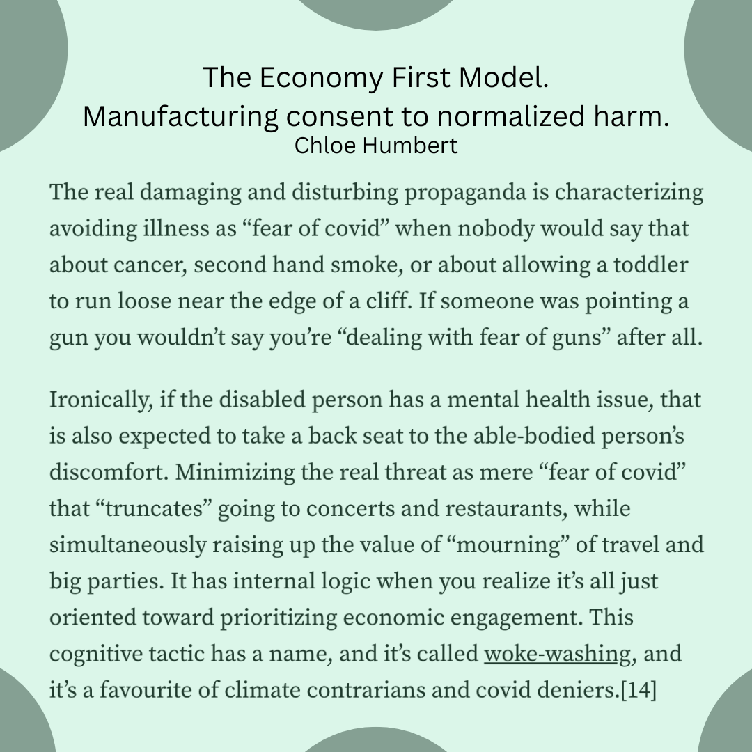 The Economy First Model.. Manufacturing consent to normalized… | by ...