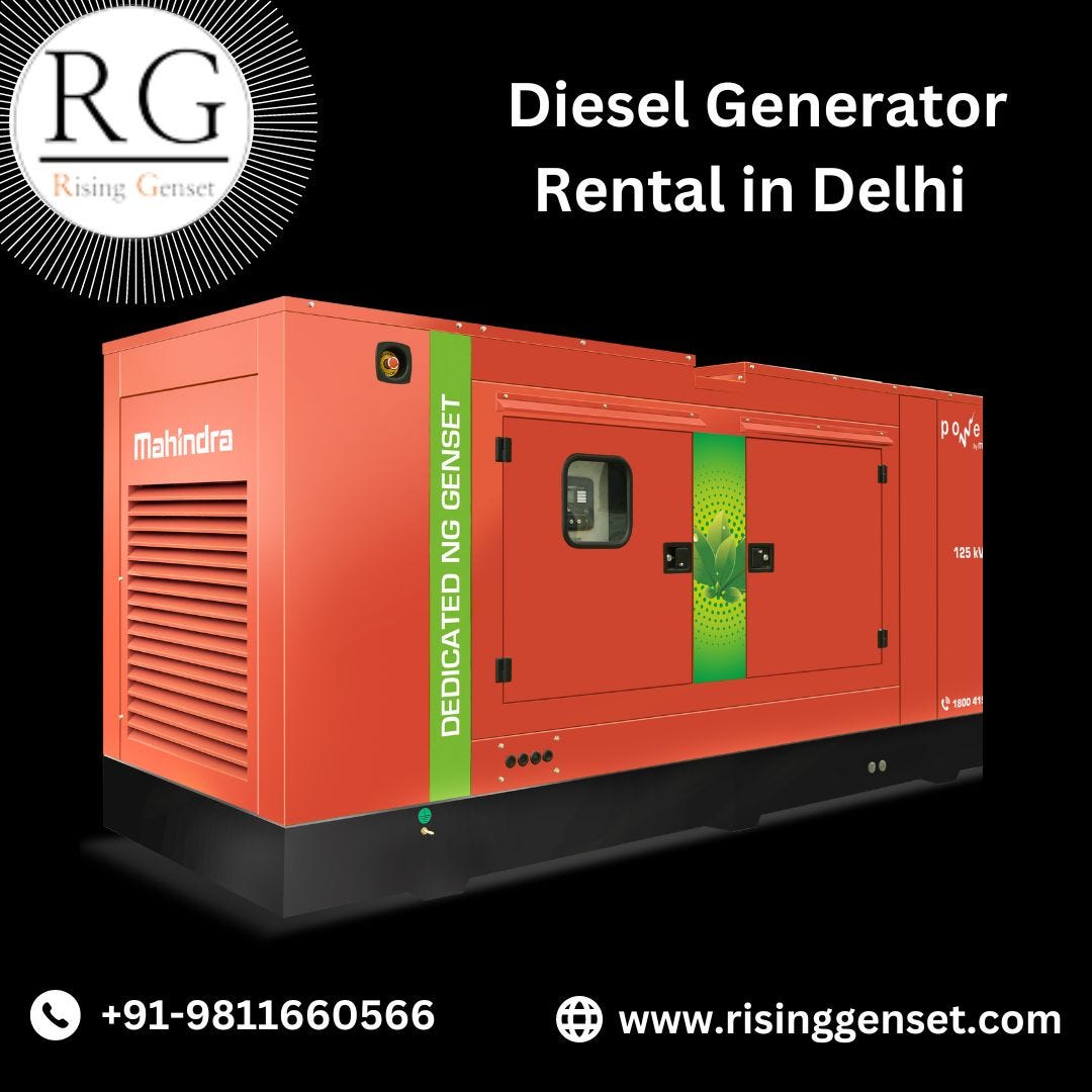 Diesel Generator Rental in Delhi - Risinggenset - Medium