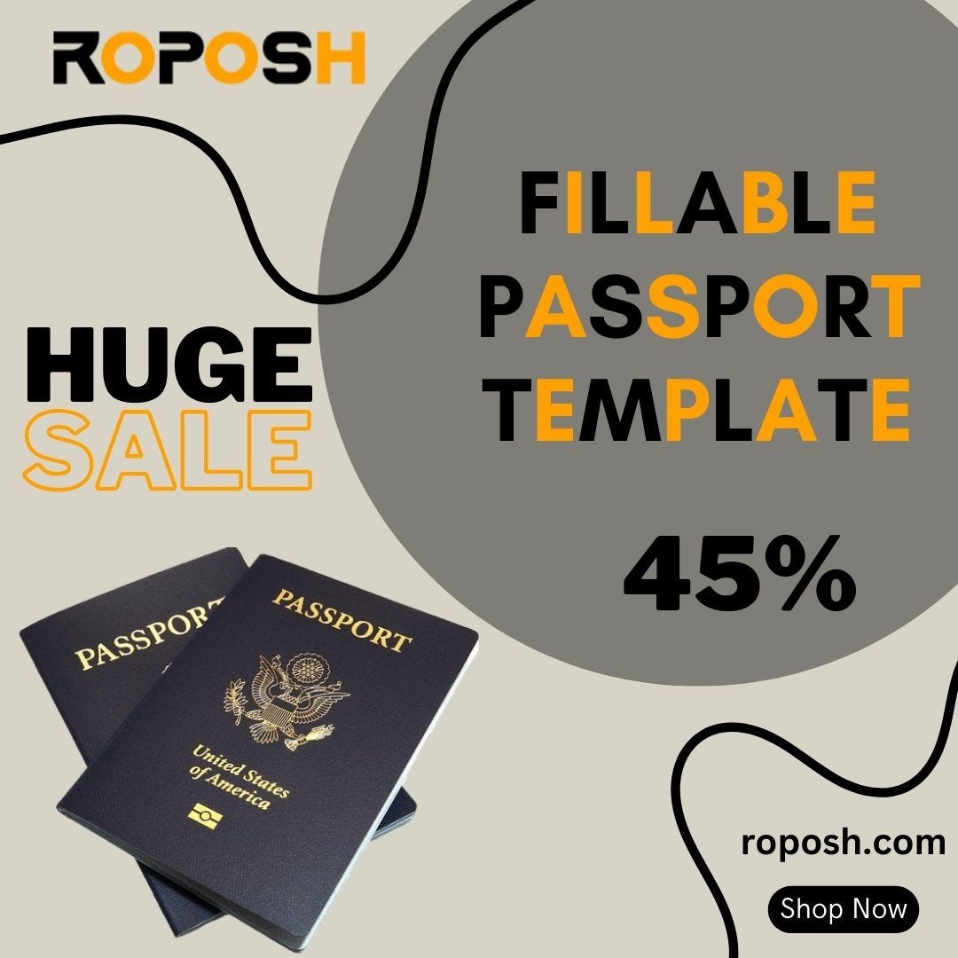 Ready to Embark on Your Adventures? Our Fillable Passport Template Has ...