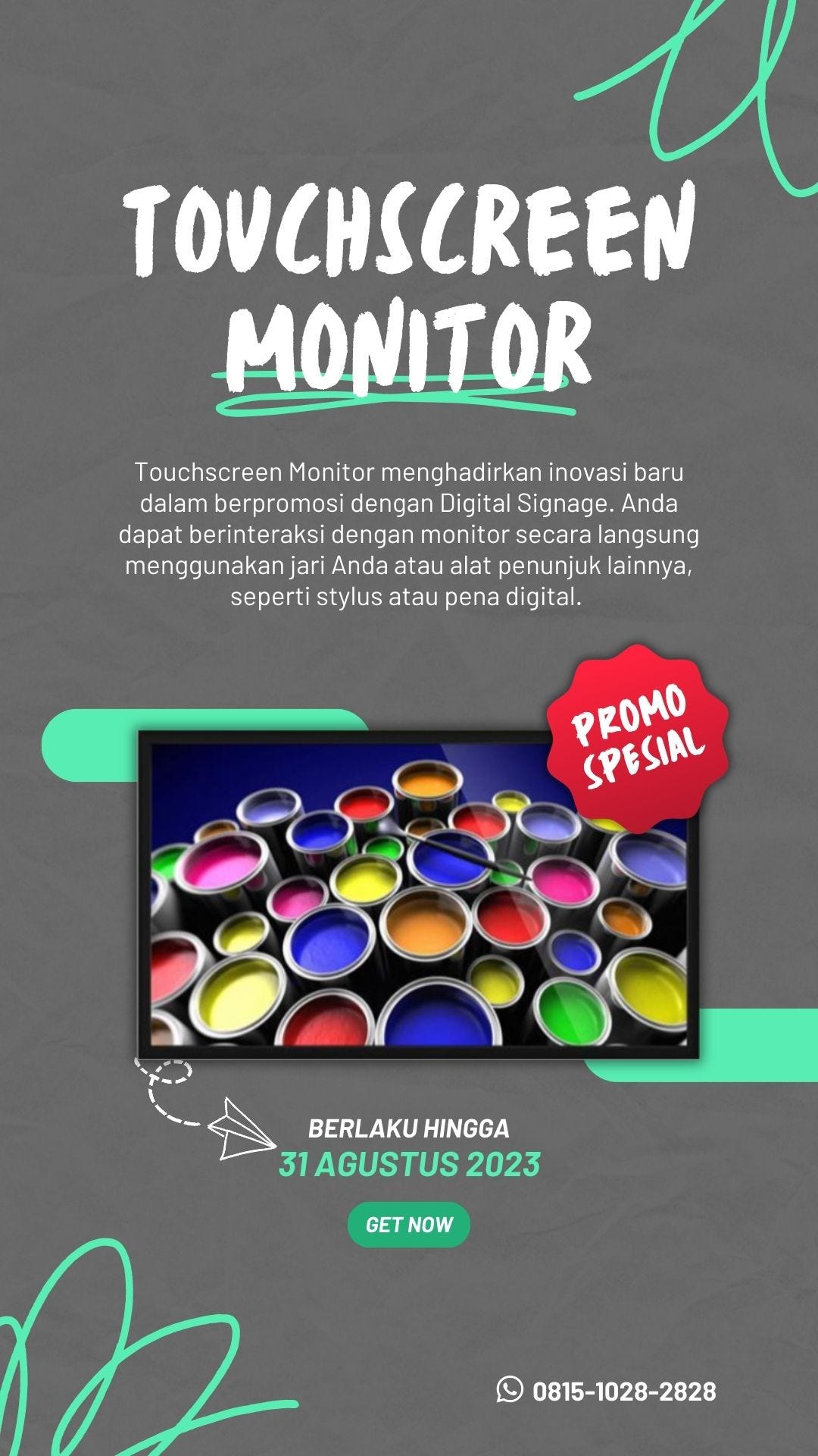 PROMO, Monitor Layar Sentuh Interaktif, WA: 0815–1028–2828, Jakarta ...