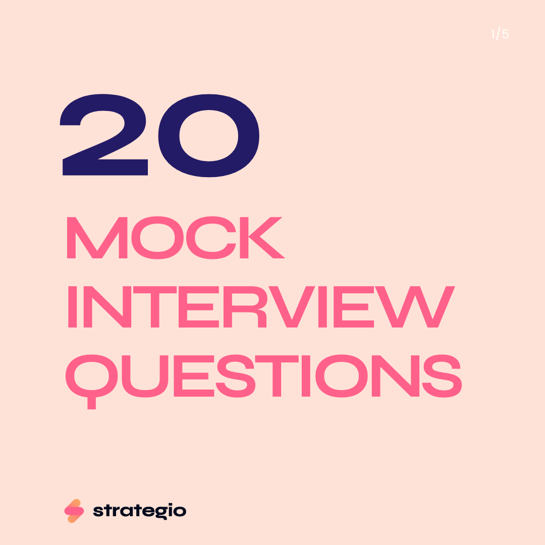 20 Mock Interview Questions in Tech | by Nathalia Delima | Strategio ...