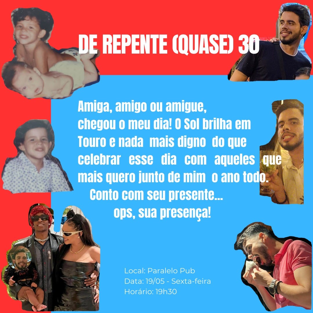 Conclusões sobre o meu aniversário desse ano, um resumo dos passados e ...