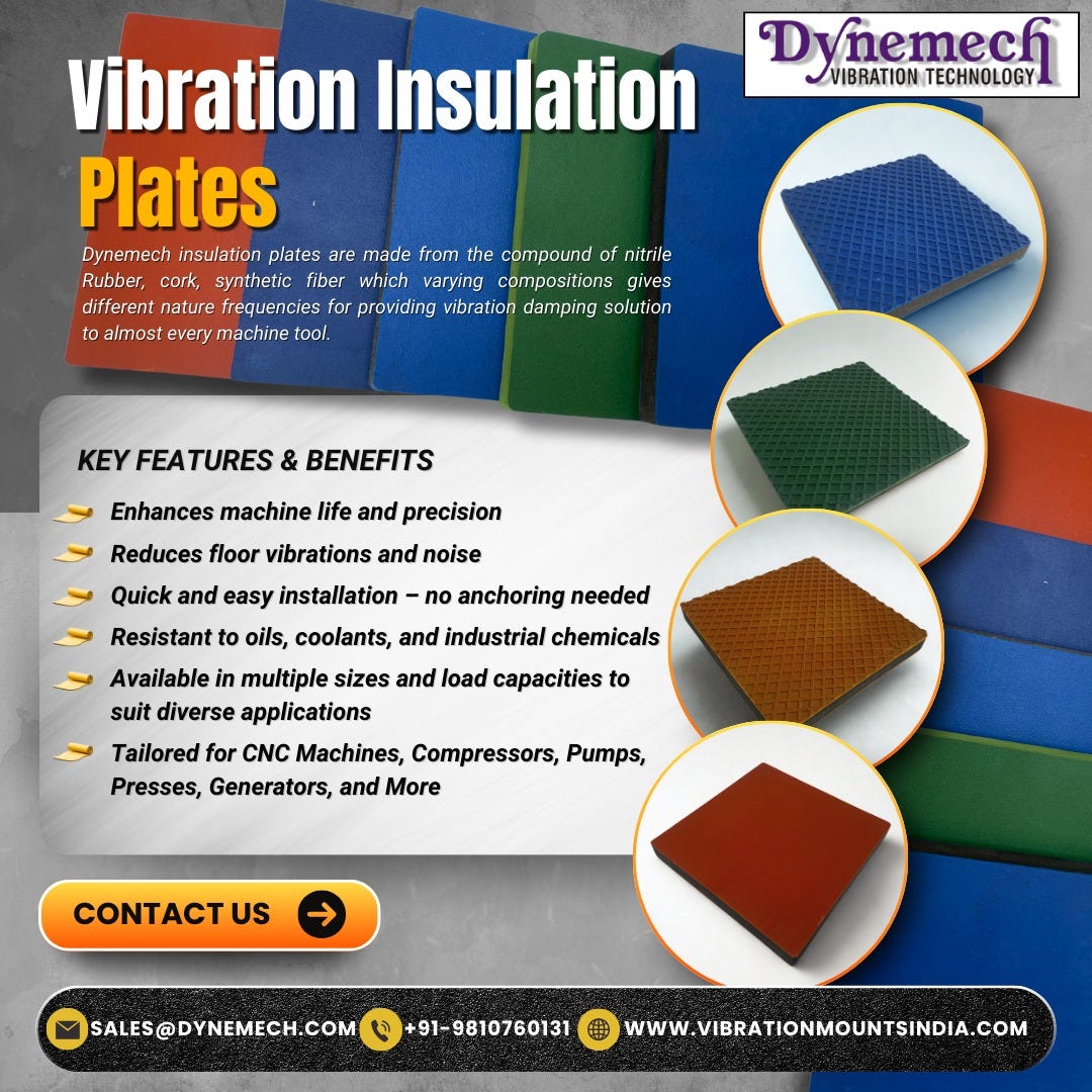 Dynemech Vibration Isolation Solutions — Insulation Plates for ...