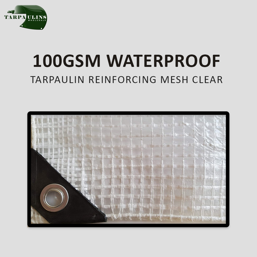 100GSM WATERPROOF TARPAULIN REINFORCING MESH CLEAR. - tarplin wholesale ...