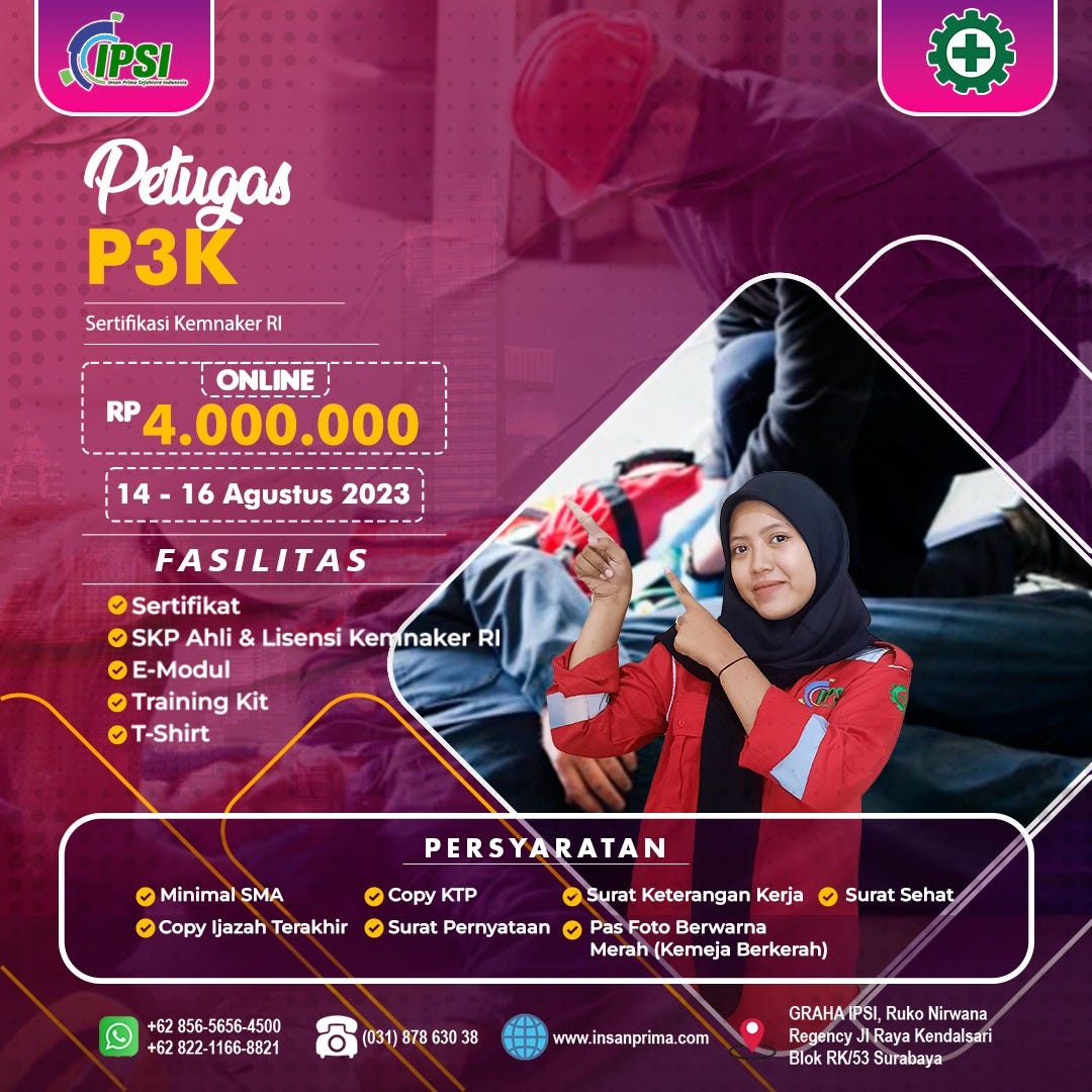 PETUGAS P3K PALING DICARI WA : (0856-5656-4500) (0822-1166-8821) Pelatihan K3 Surabaya ...