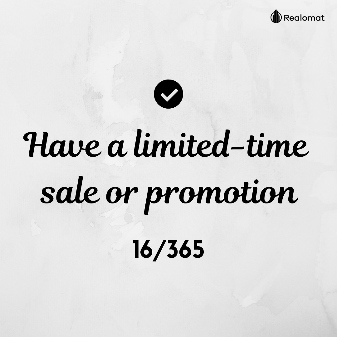 16/365 Daily Tips To Grow Your Sales: Have a Limited-Time Sale or ...