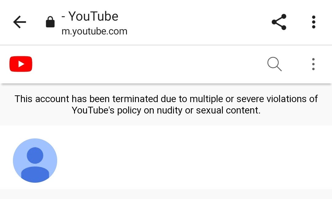 Censorship on YouTube: Artist Channel Terminated. | by Mavi Veloso | Medium