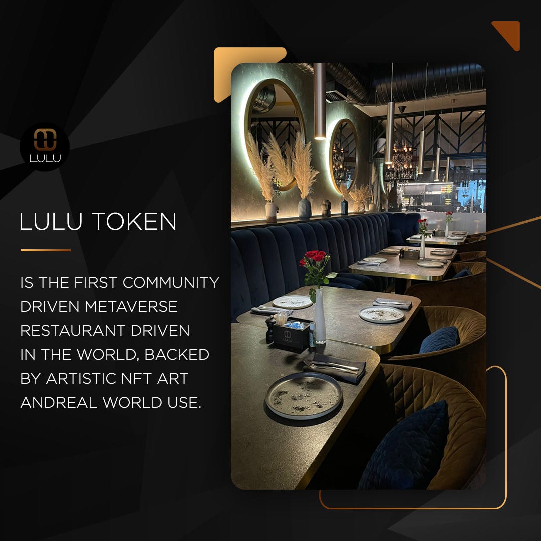 Lulu Token. The Future of Restaurant with Metaverse… | by Kerbytore | Medium