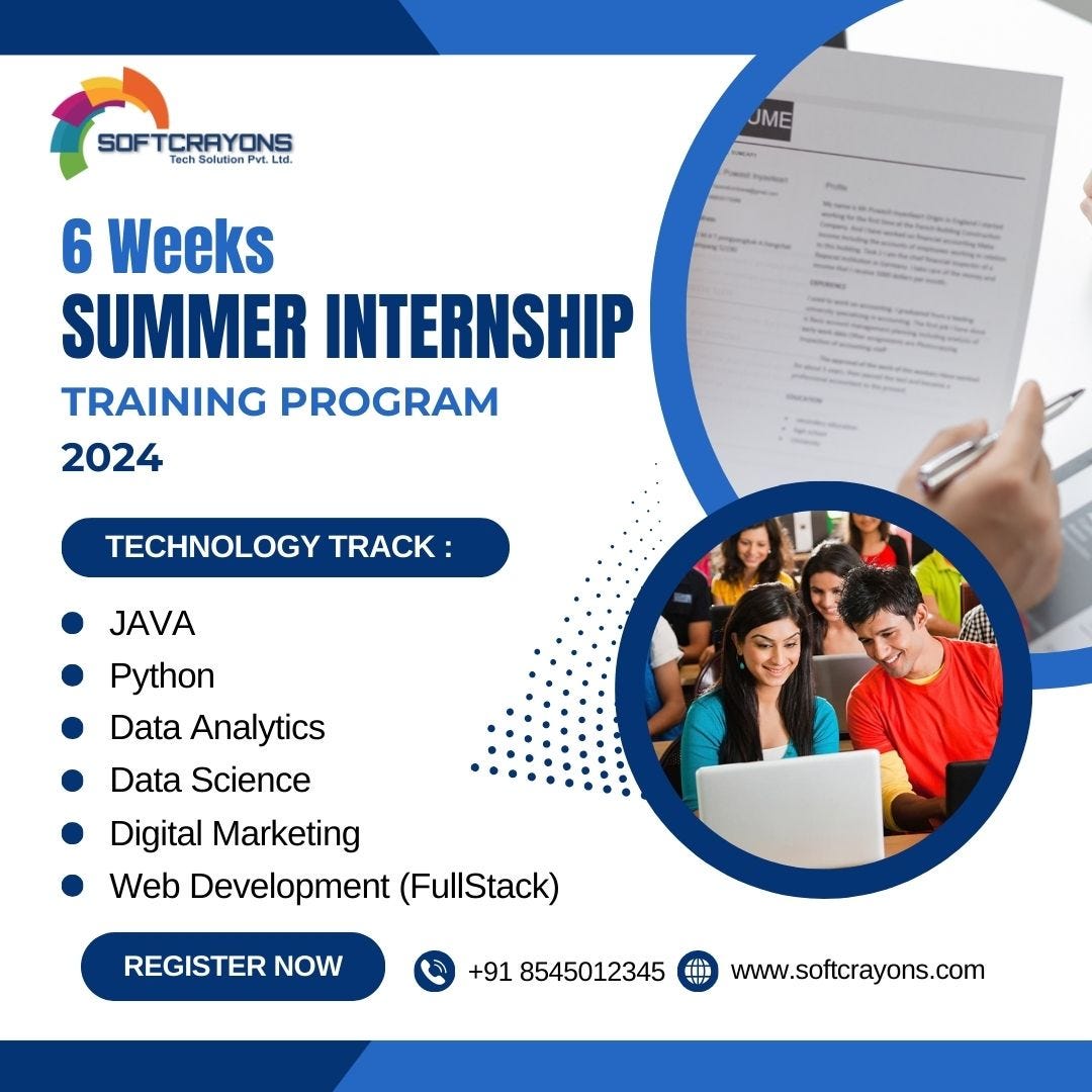 Summer Internship Training Program | by Pramod Softcrayons | May, 2024 | Medium