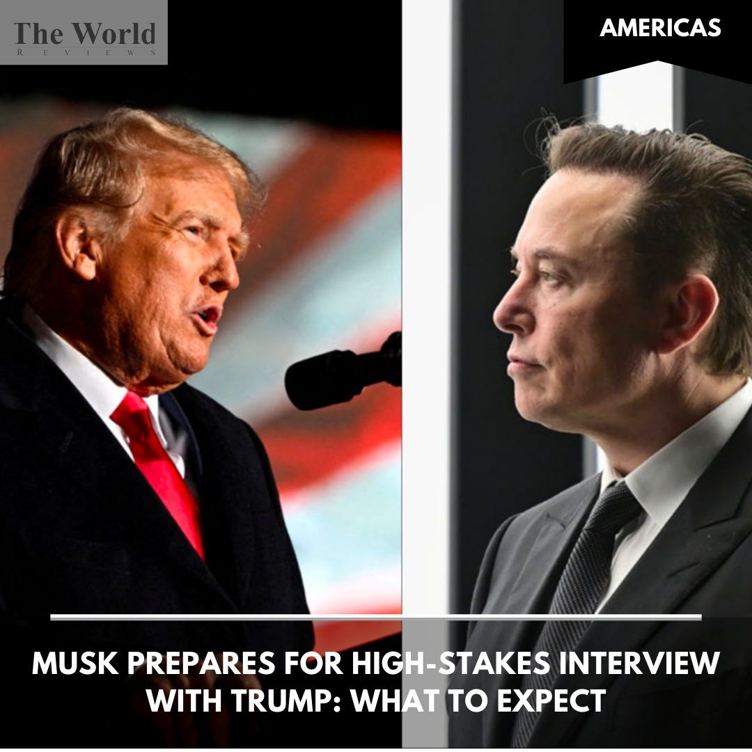 Musk and Trump Set for High-Profile Interview | by The World Reviews ...