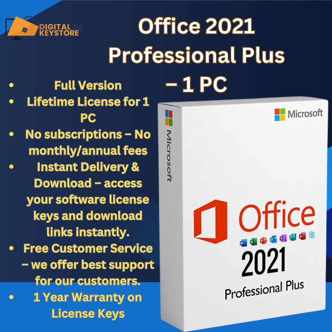 Office 2021 Professional Plus — 1 PC - Digitalkeystore24 - Medium