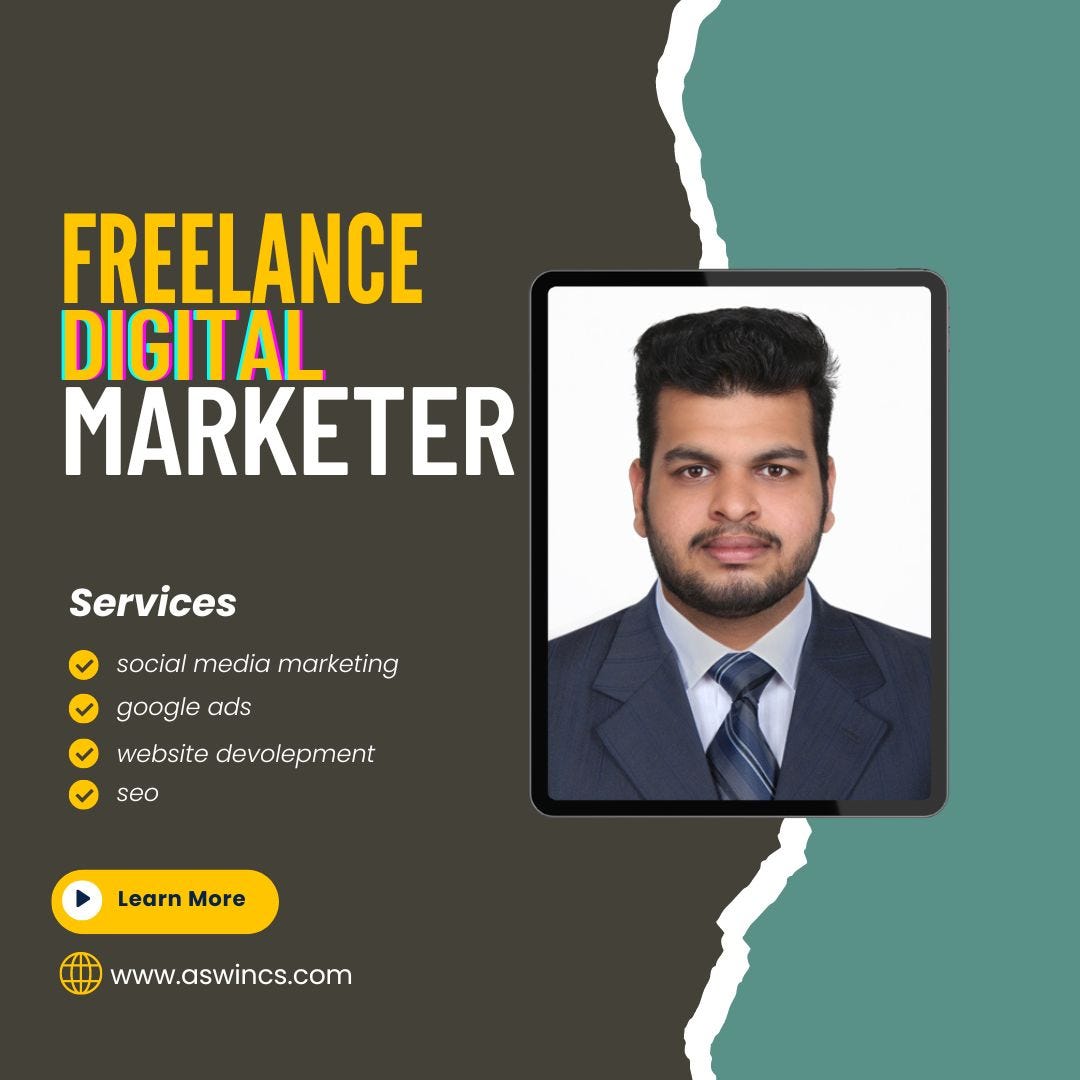 Best digital marketing freelancer in kerala - Aswin Cs - Medium