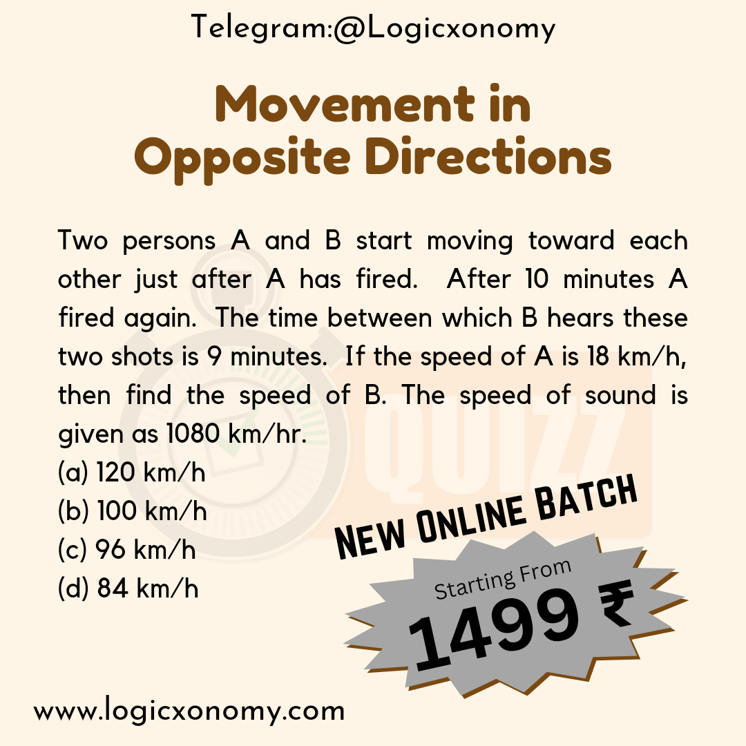 Movement in Opposite directions (Speed Distance and Time) | by ...