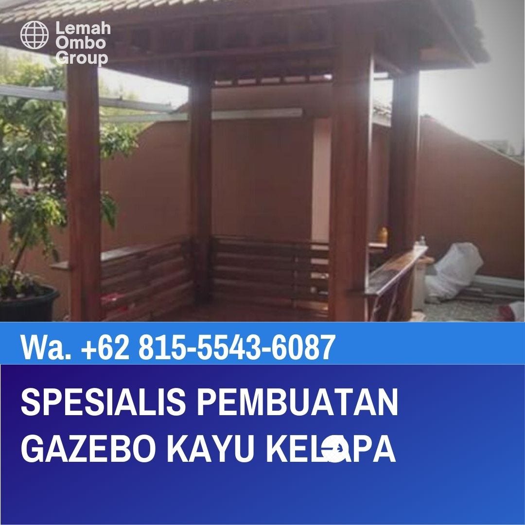 LAGI VIRAL, Wa. 081–555–436–087, Jasa Pembuatan Gazebo Kayu Kelapa 2x2 Bandung Barat | by Jual ...