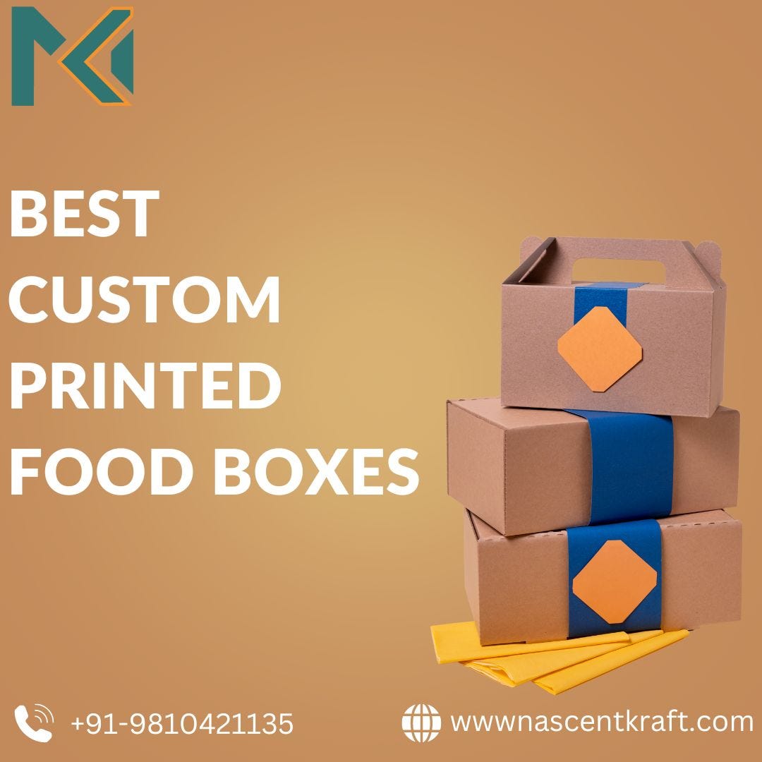 Best Custom printed food boxes - Nascent Kraft - Medium